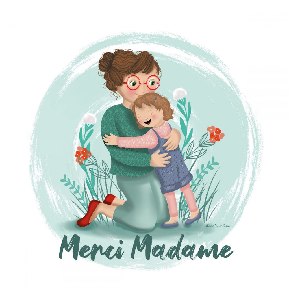 "Merci Madame" version fille. Image à télécharger et à imprimer ...